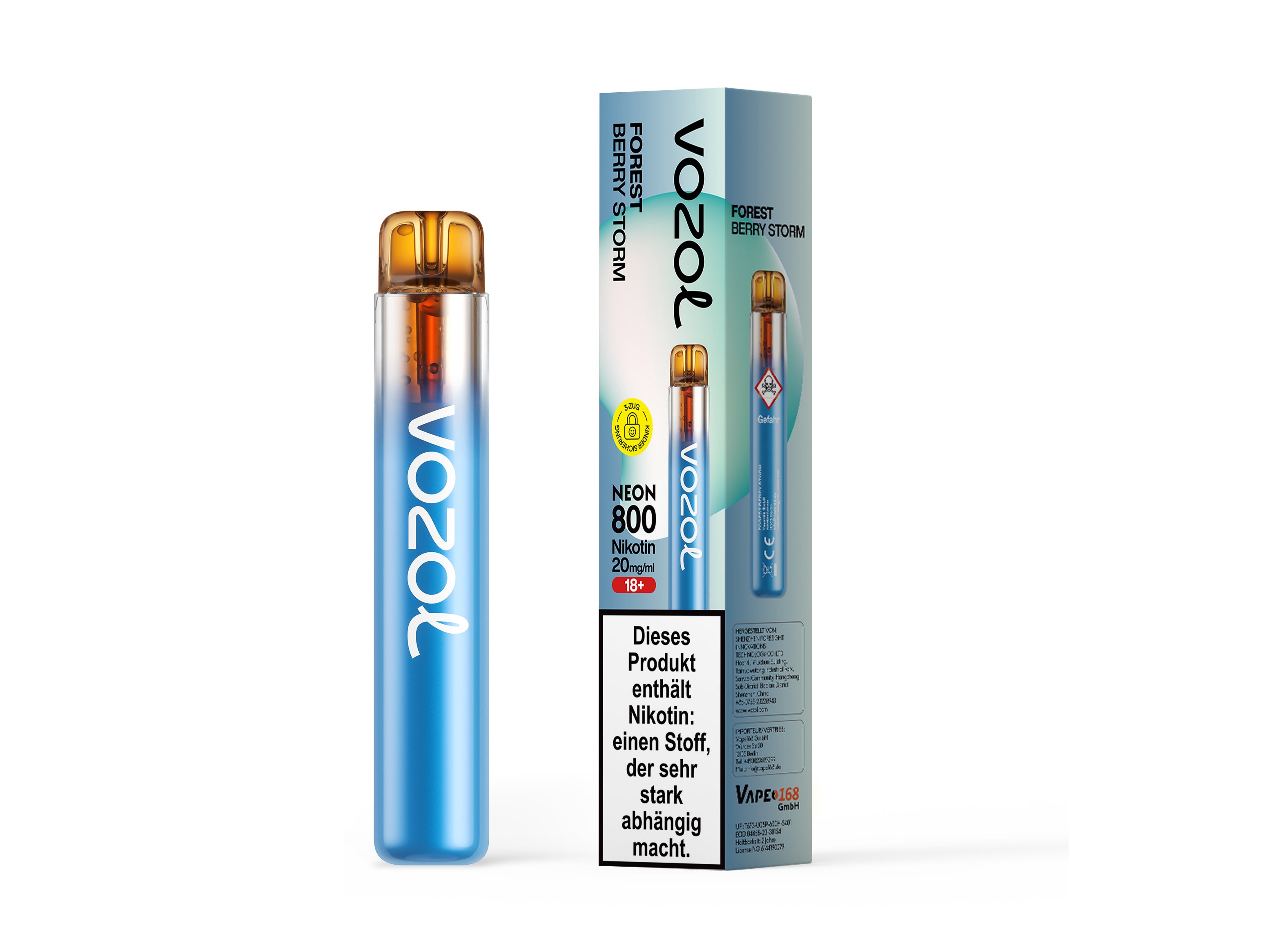 Vozol Neon 800 Forest Berry Storm - Vape168 GmbH